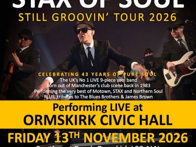 Stax Of Soul Still Groovin', Bootle - Tickets and infos for 13/11/2026